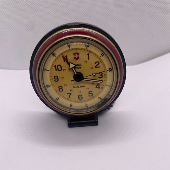 Swiss Army | Other | Vintage Swiss Army Dual Time Travelers Alarm Clock ...